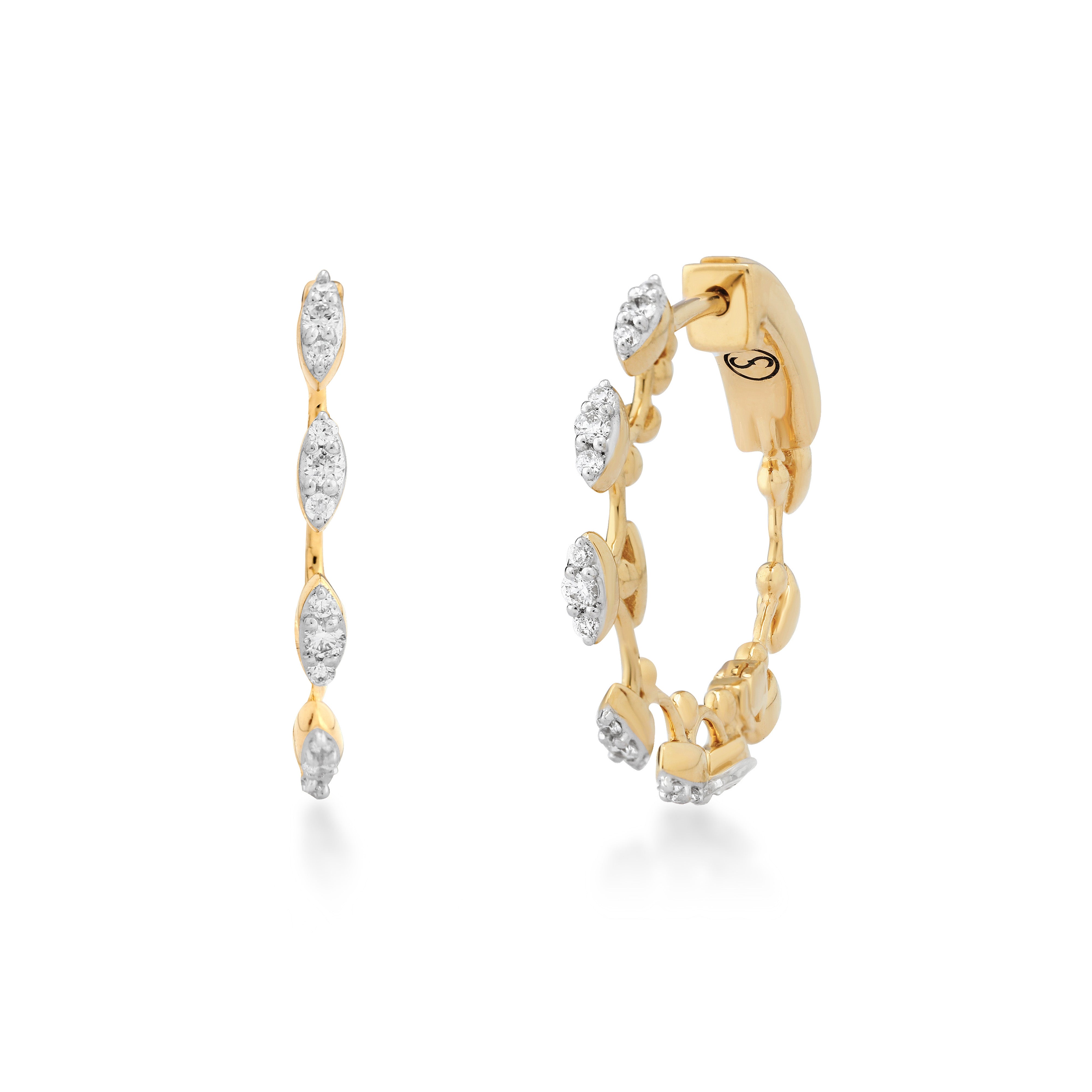 Circled Dipper Diamond Earrings – Irasva